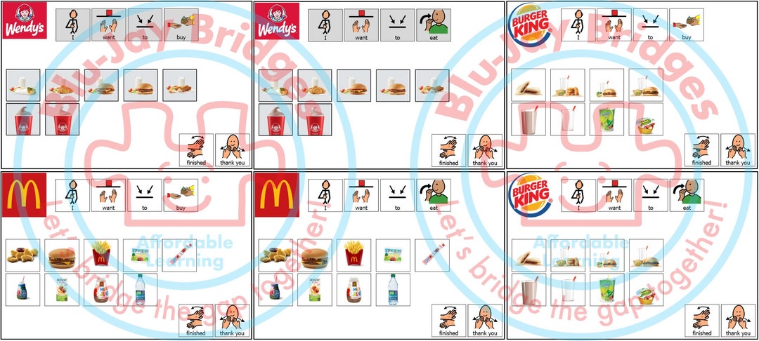 Visual Fast Food Menu - Etsy