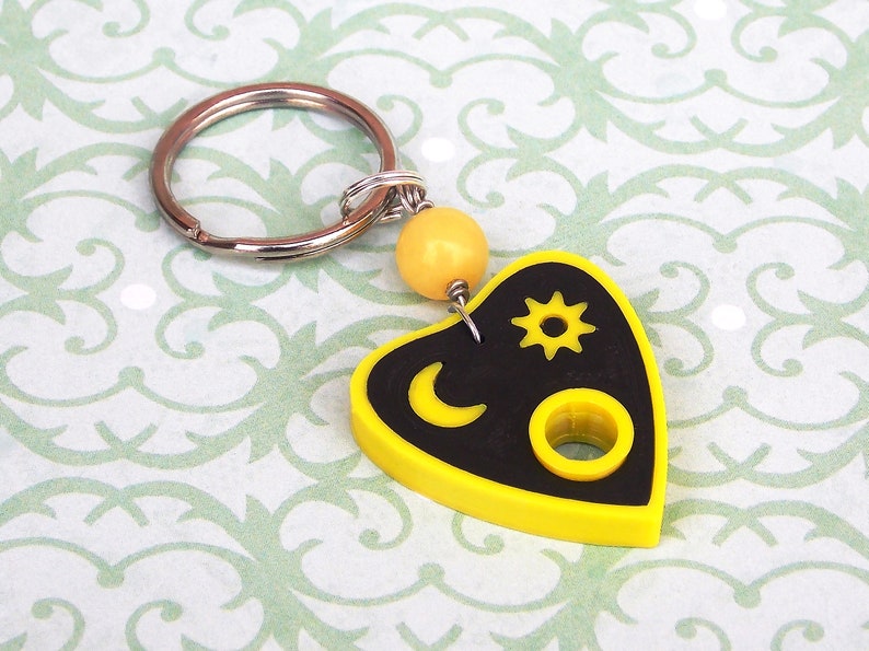 Planchette Keychain Sun & Moon Design Customizable - Etsy