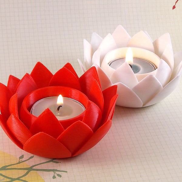3d Printed Lotus Flower Light - Etsy