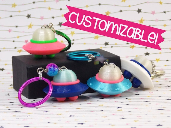 UFO Keychain Small Size With Legs Multiple Colors - Etsy