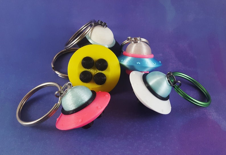 UFO Keychain Medium Size, With Legs Multiple Colors - Etsy