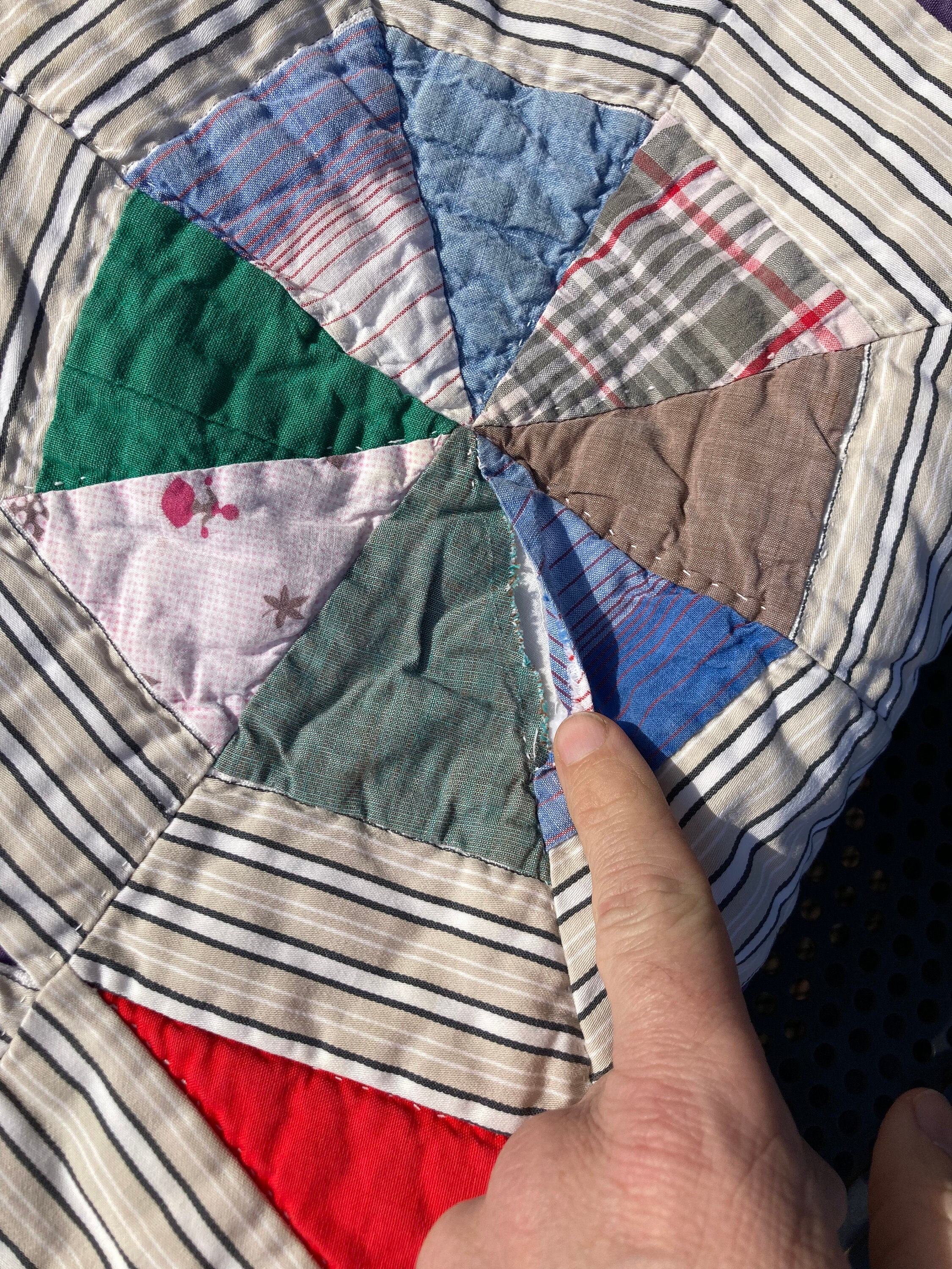 Vintage Quilt With Octagon Pattern - Etsy