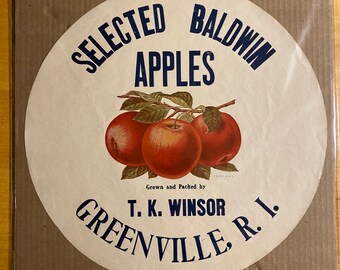 Vintage Apple Label | Etsy