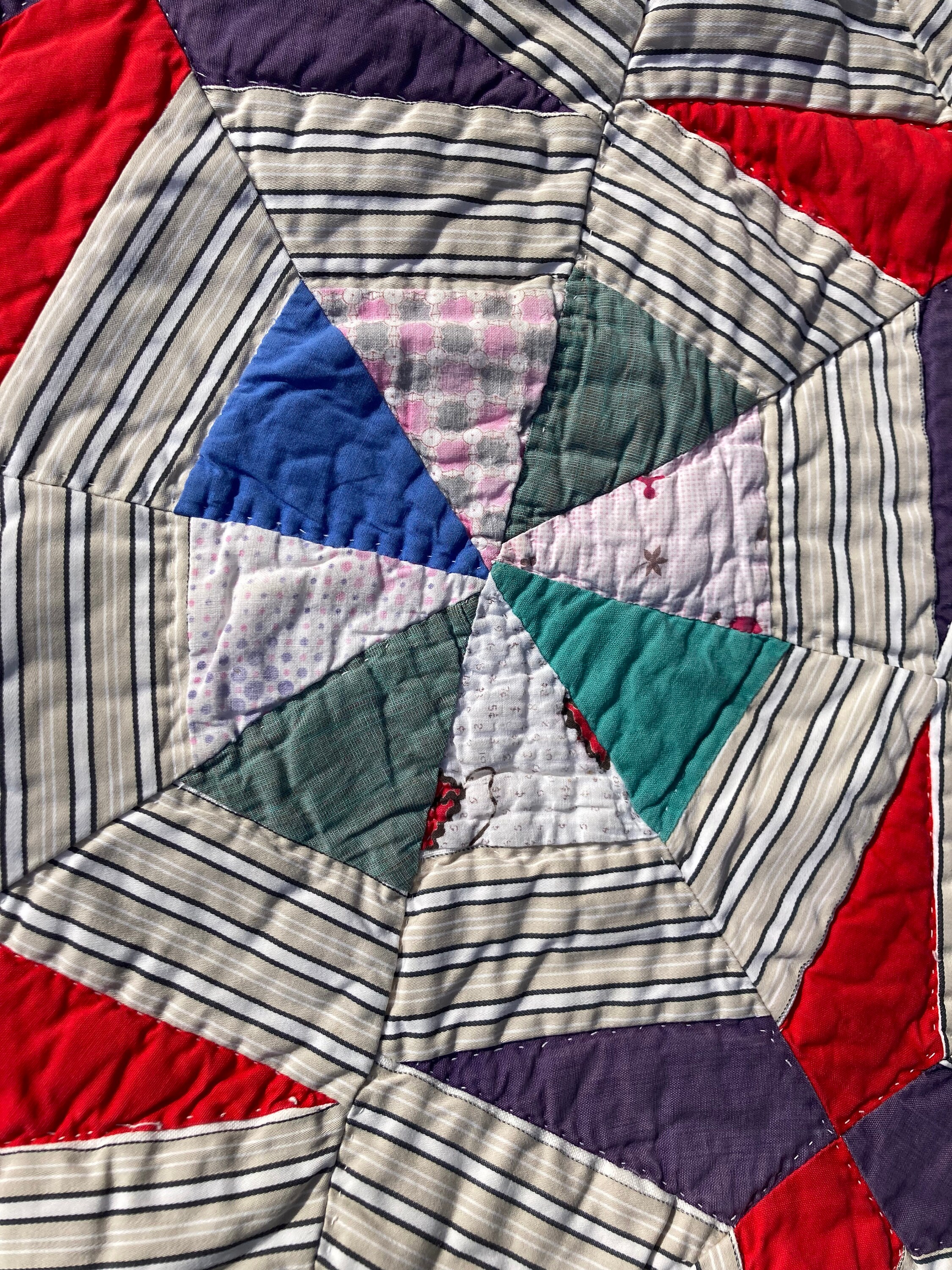 Vintage Quilt With Octagon Pattern - Etsy