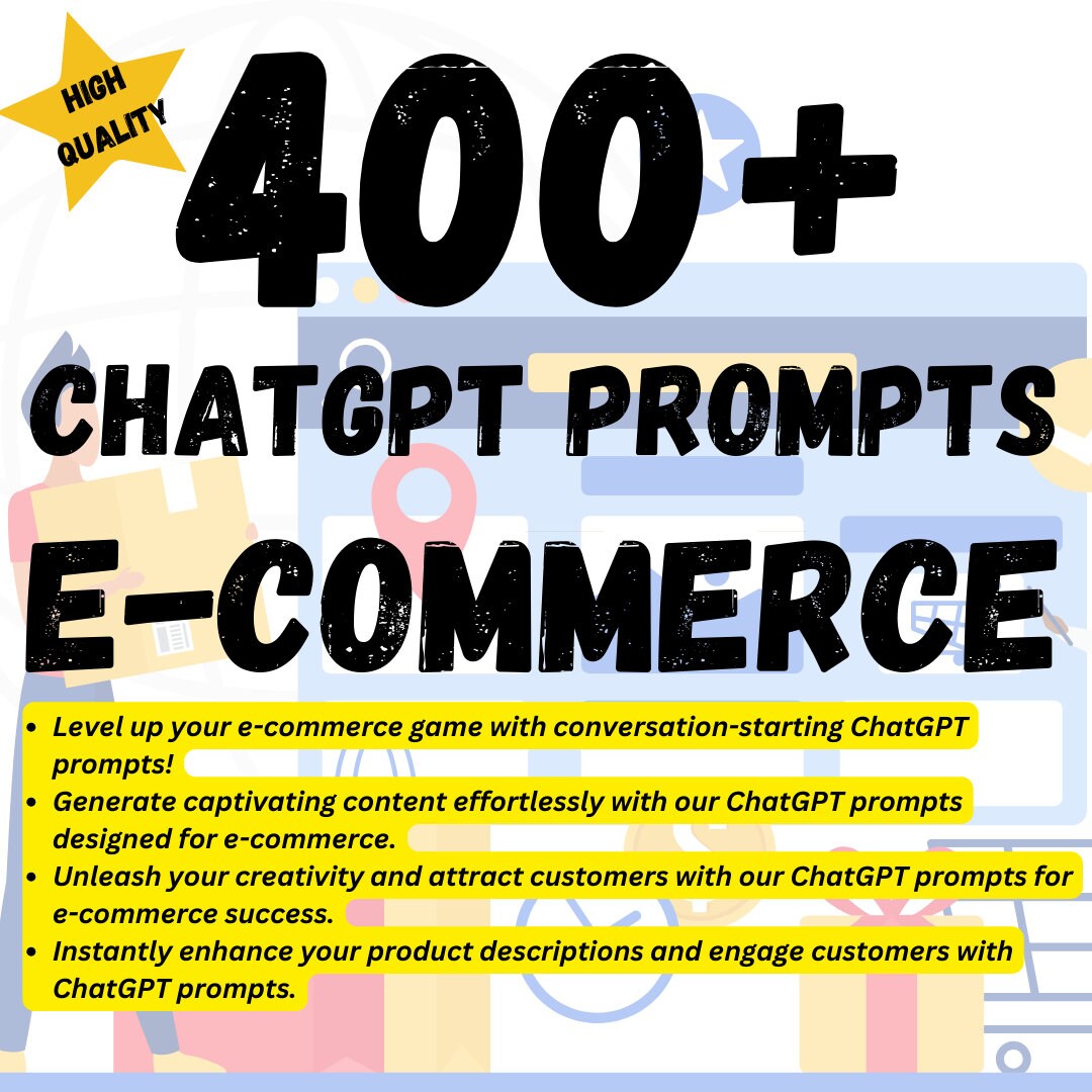 400 High Quality Chatgpt Prompts for E-commerce - Etsy