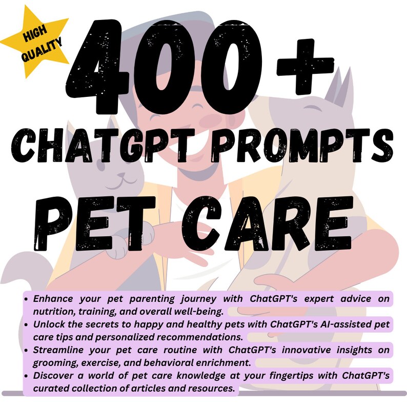 400 High Quality Chatgpt Prompts for Pet Care - Etsy