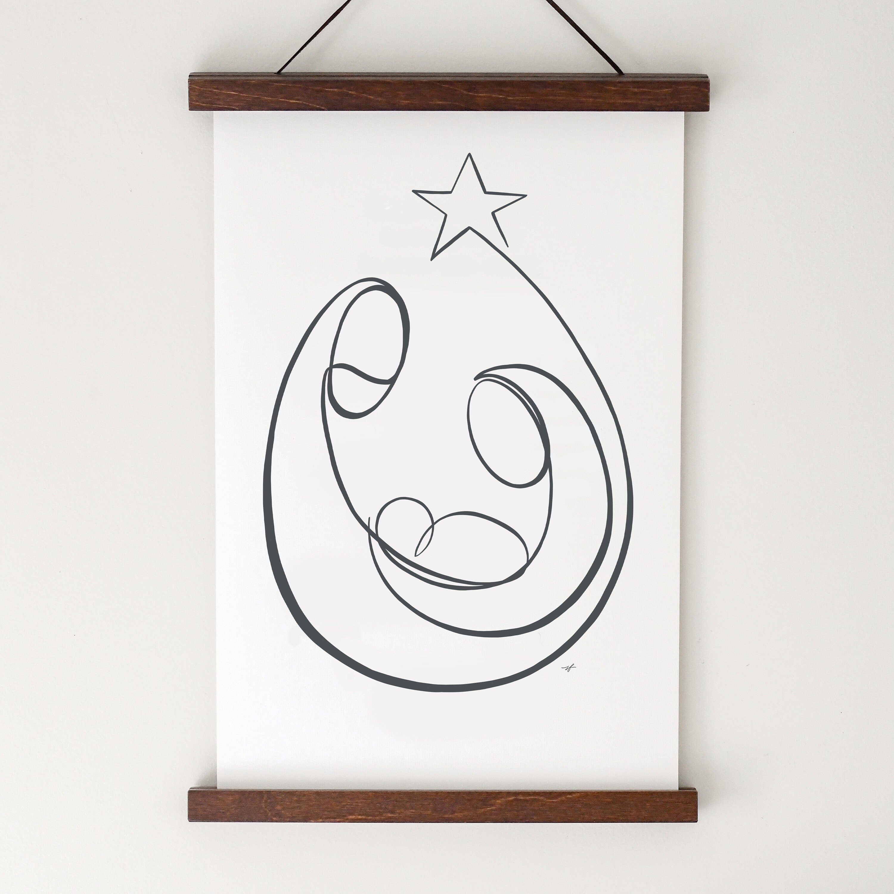 Nativity Print Nativity Scene Sign Christmas Decor Holiday - Etsy