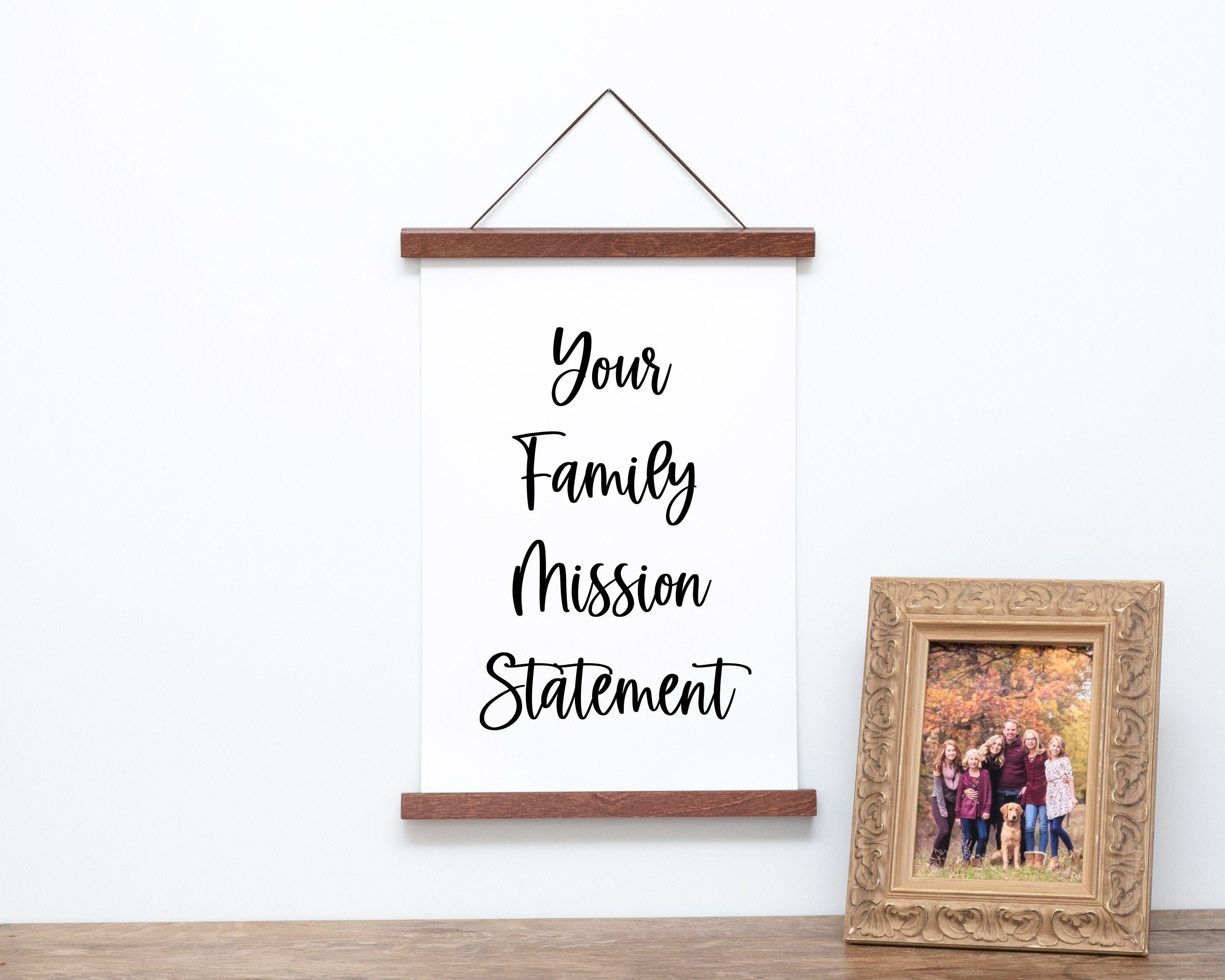 Family Mission Statement Sign Family Values Print Family | Etsy