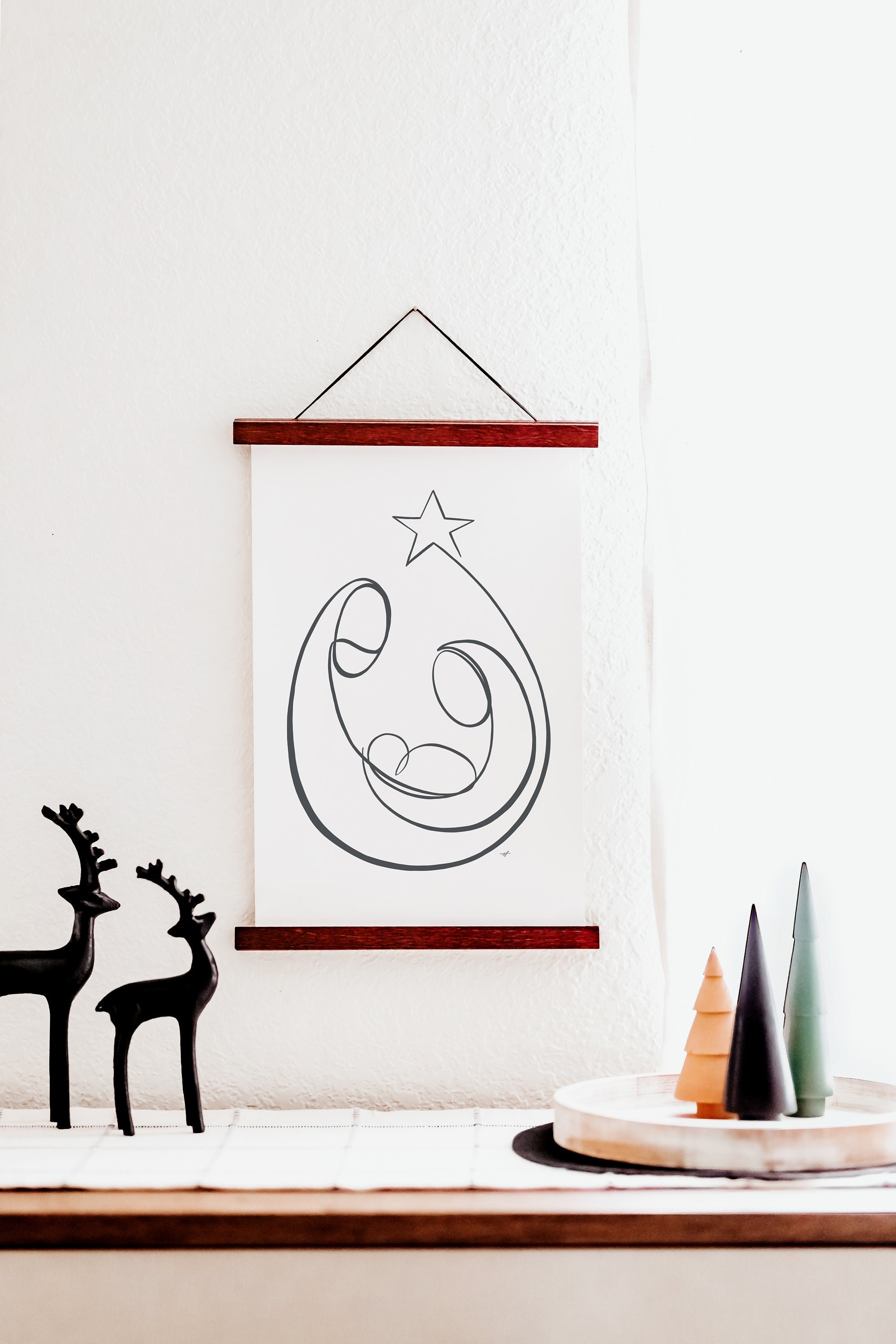 Nativity Print Nativity Scene Sign Christmas Decor Holiday - Etsy