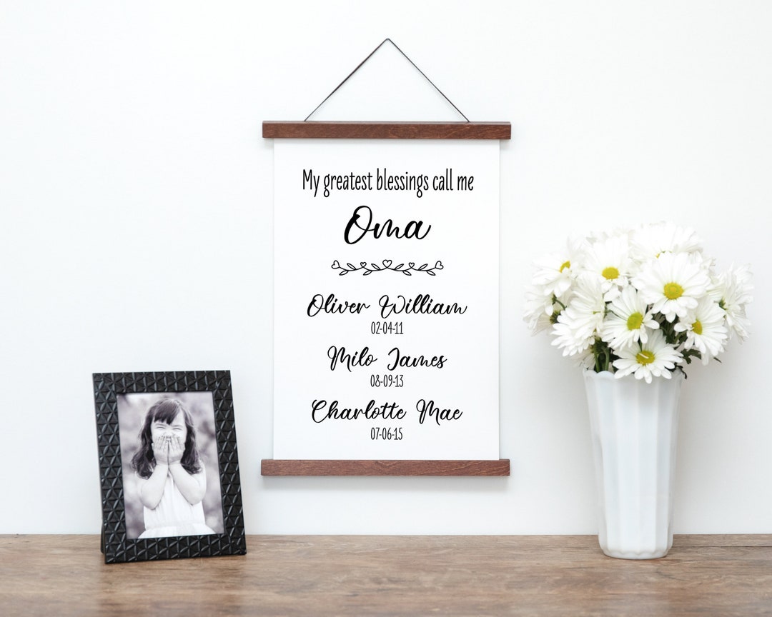 Oma Gifts, My Greatest Blessings Call Me Oma Personalized Hanging ...