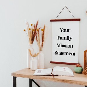 Family Mission Statement Sign, Family Values Print, Family Goals ...