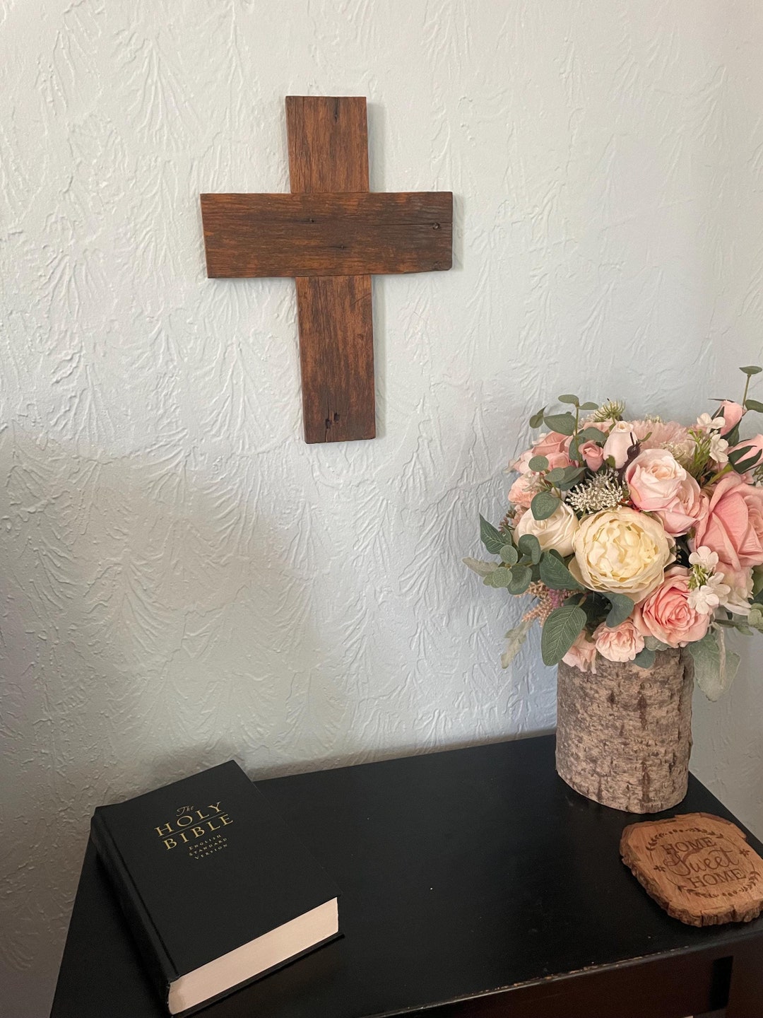 Wooden Cross 12"x9", Wood Cross, Wall Hanging, Reclaimed Materials ...