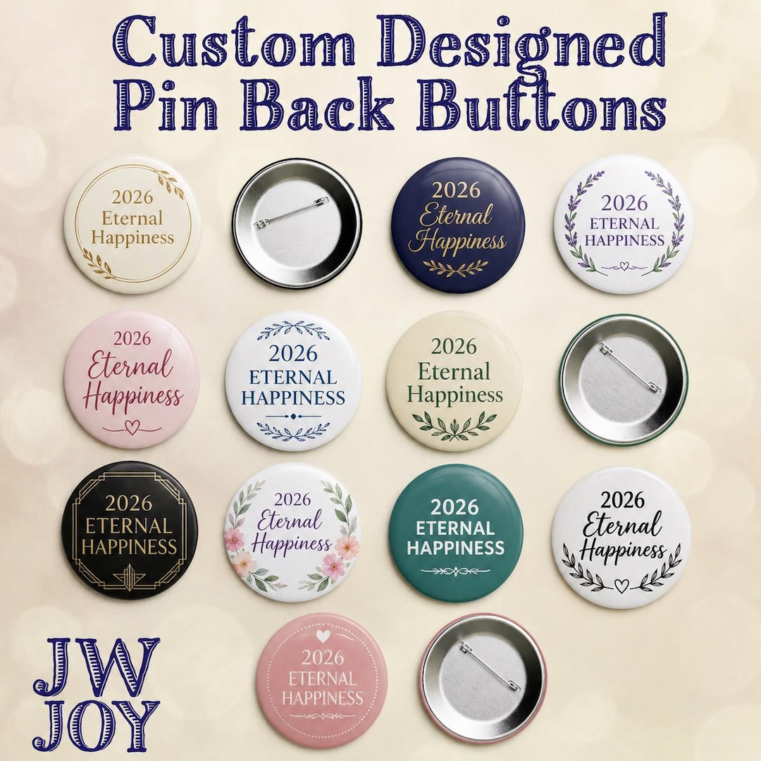 Personalized Pinback Buttons, Custom Convention Designs - Single Custom ...