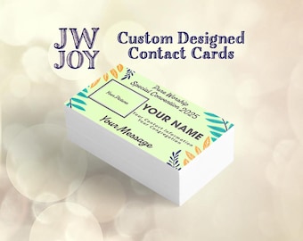 Custom Special Convention JW Contact Card | Hand Drawn | Pure Worship ...