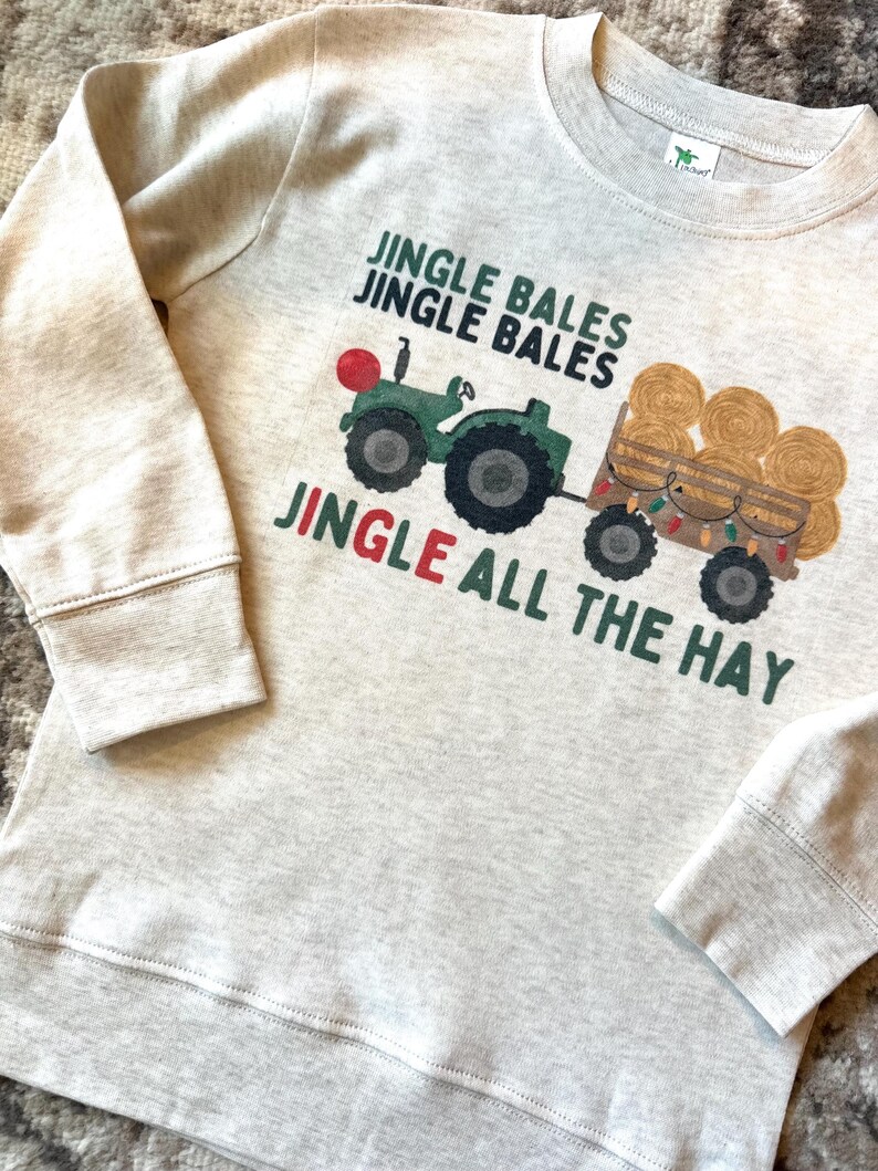 Jingle All the Hay Bale Tractor Christmas Shirt Boy Farm Hay Shirt - Etsy