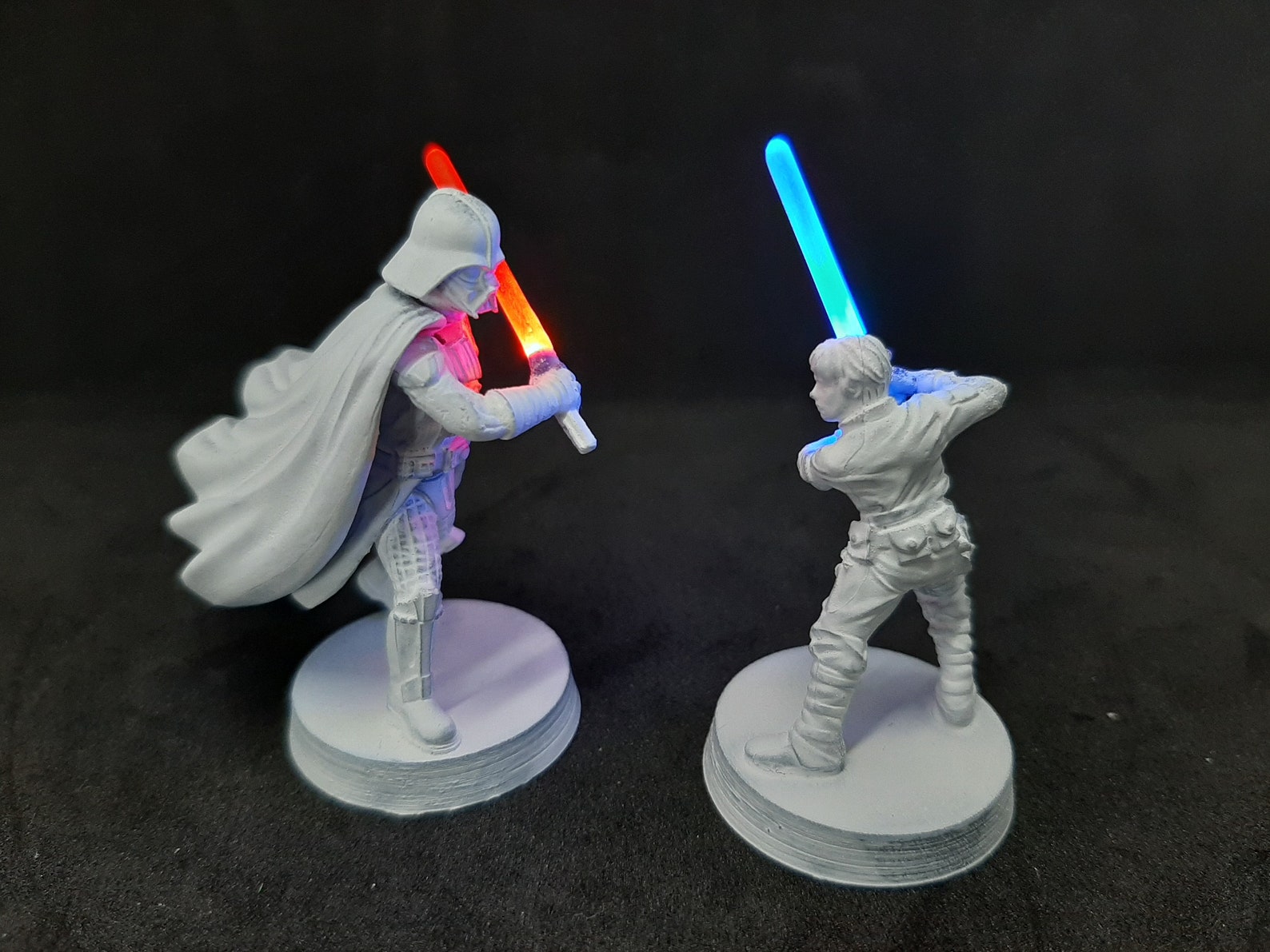 LED Star Wars Tabletop Lightsaber Figures - Etsy