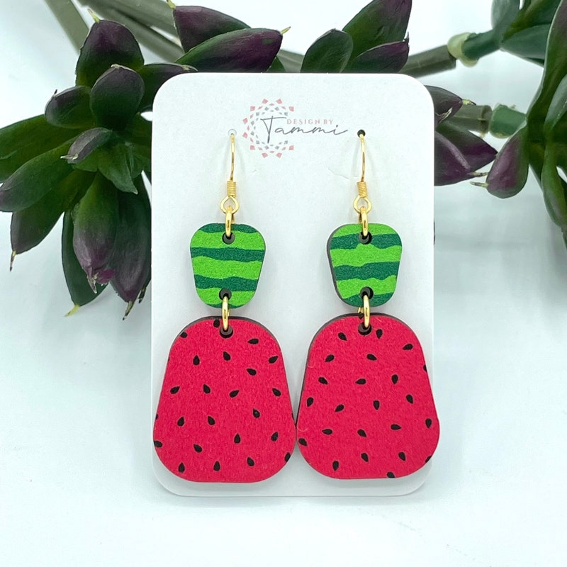 Watermelon Earrings - Etsy