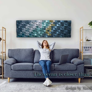 Long Vertical Wall Art | Abstract Wall Decor Hand Painted | Foyer Wall ...