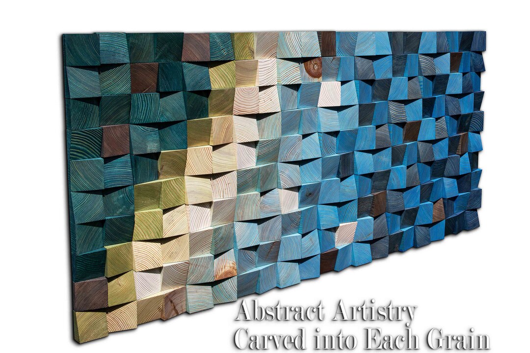 Abstract Painting in 3D Unique Wooden Wall Art - Etsy