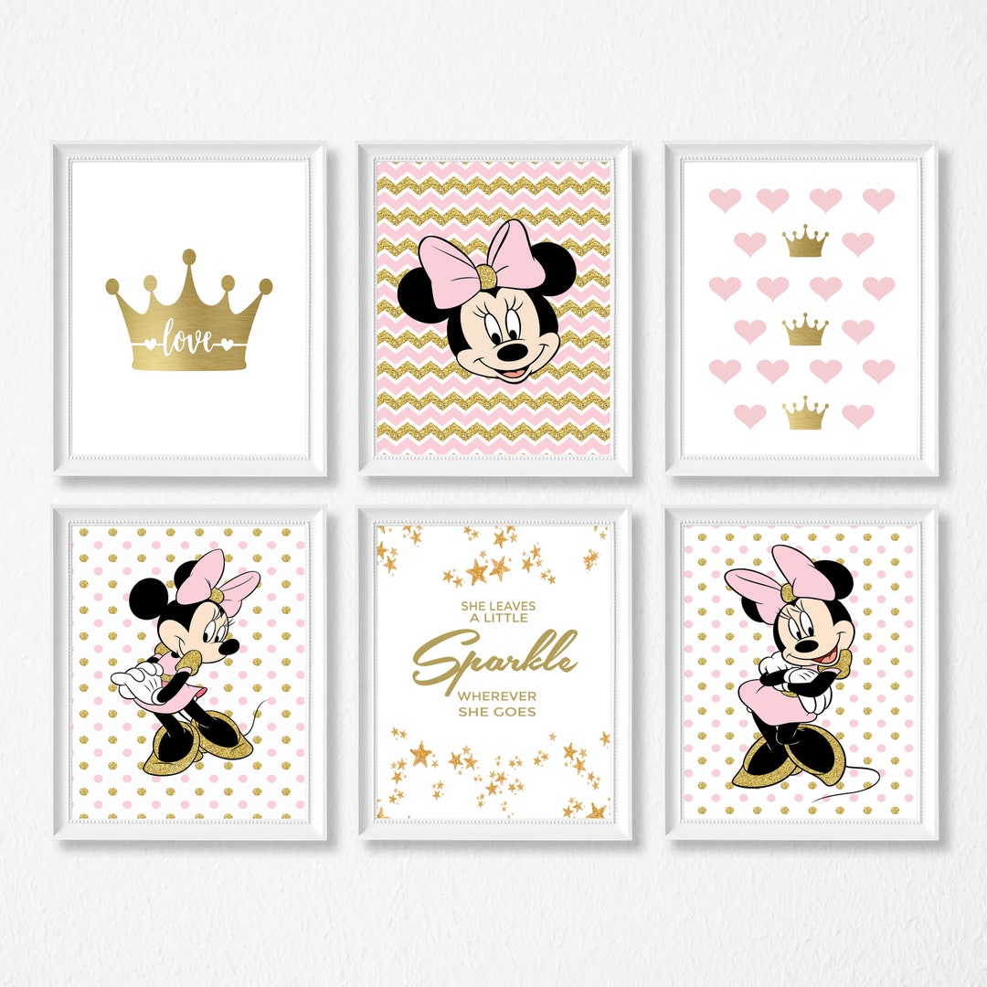 Minnie Mouse Nursery Print, You Are a Princess, Frames Not Included ...