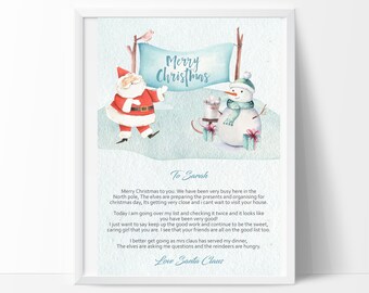 Letter From Santa Edit and Print Your Own Letter. | Etsy