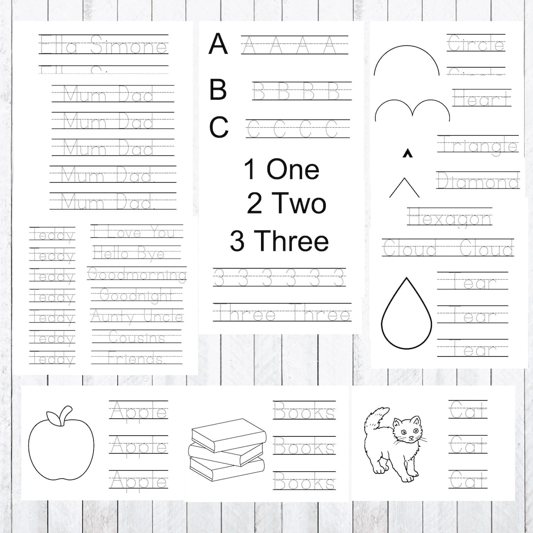 Toddlers Learning Activities, Printable A to Z, Numbers, Shapes, Edit ...