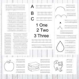 Toddlers Learning Activities, Printable A to Z, Numbers, Shapes, Edit ...
