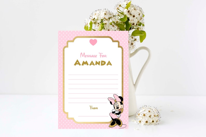 Minnie Mouse Time Capsule Sign and Cards, 1st Birthday ,8x10 Print, 4x6 ...