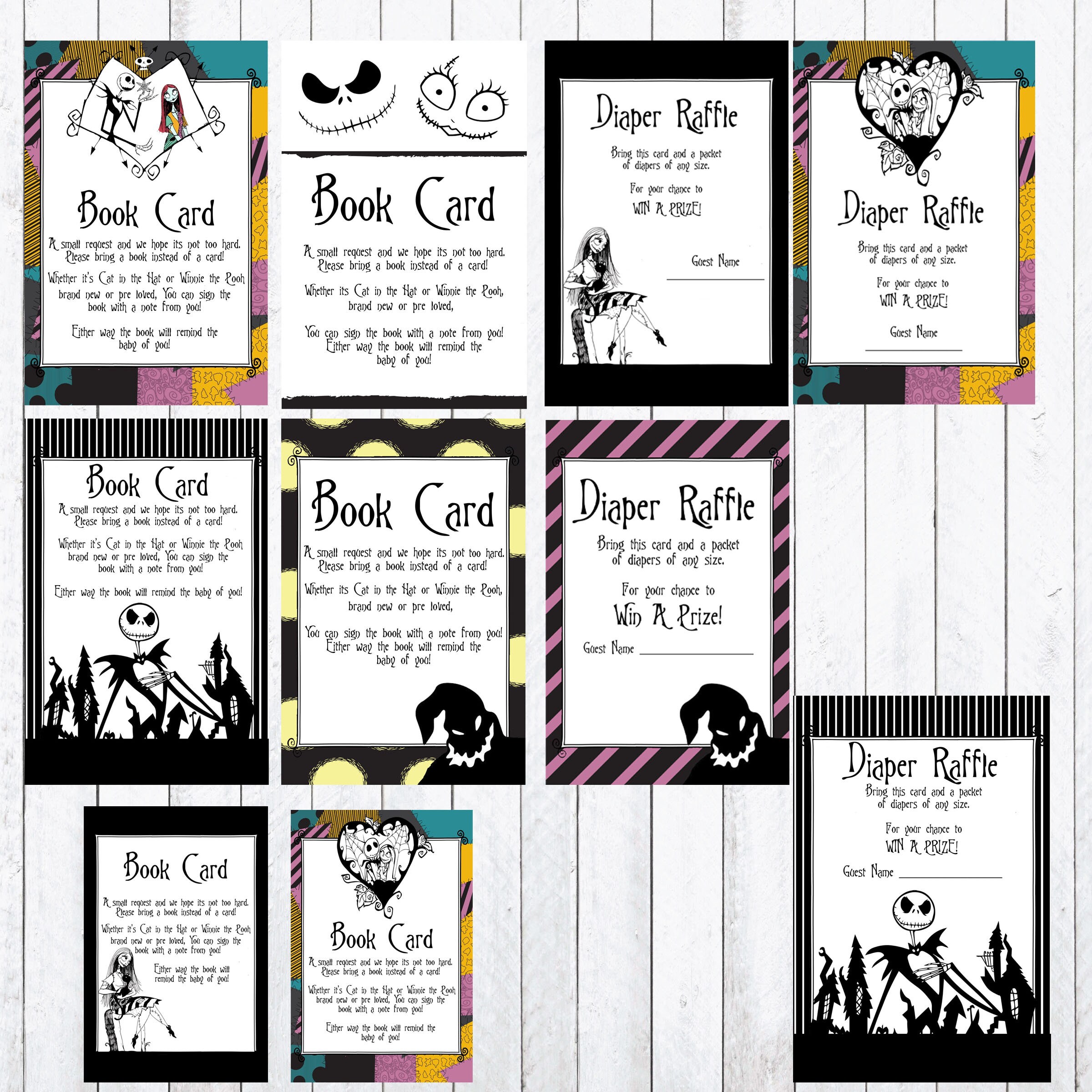 Nightmare Before Christmas Baby Shower Games. Invitation & - Etsy