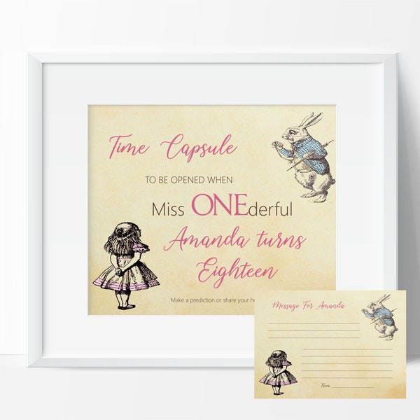 Alice in Wonderland Birthday Sign the Book - Etsy