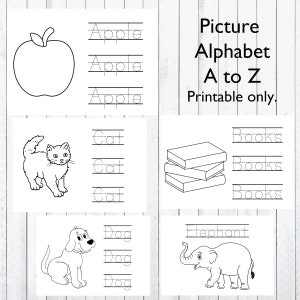 Toddlers Learning Activities, Printable A to Z, Numbers, Shapes, Edit ...