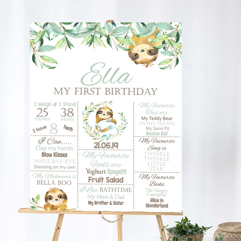 Sloth Birthday - Etsy