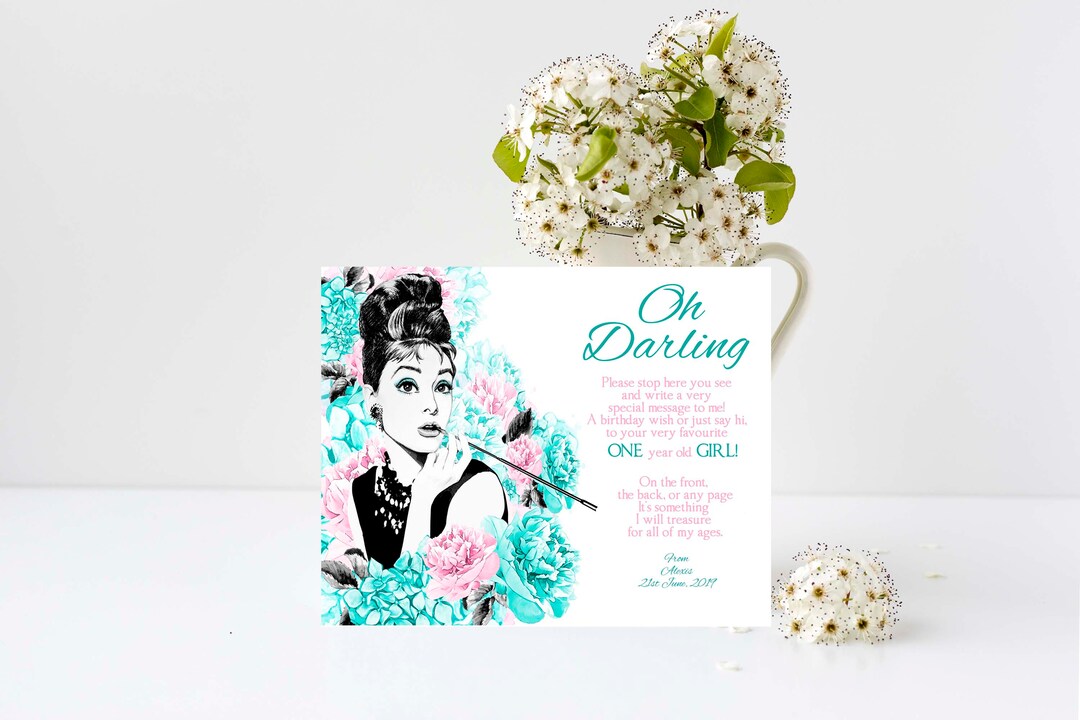 Audrey Guest Book Sign, Baby Shower, 1st Birthday, Birthday Edit and ...
