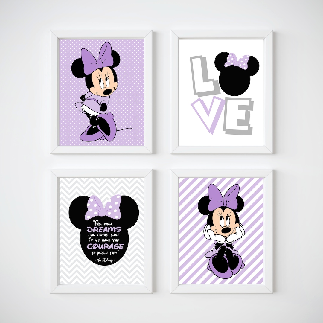 Minnie Mouse Nursery Print, Dream for a Wish, Frames Not Included ...