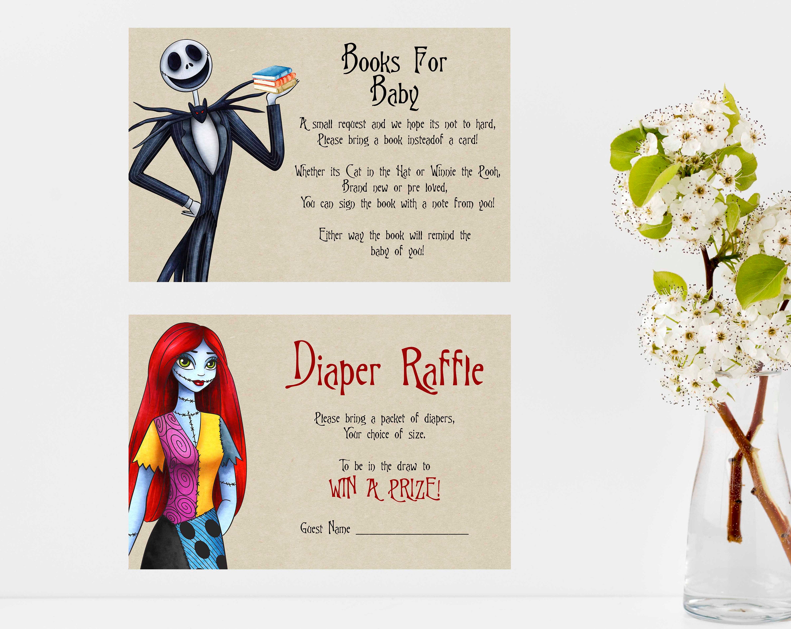 Nightmare Before Christmas Baby Shower Invitation Edit and | Etsy