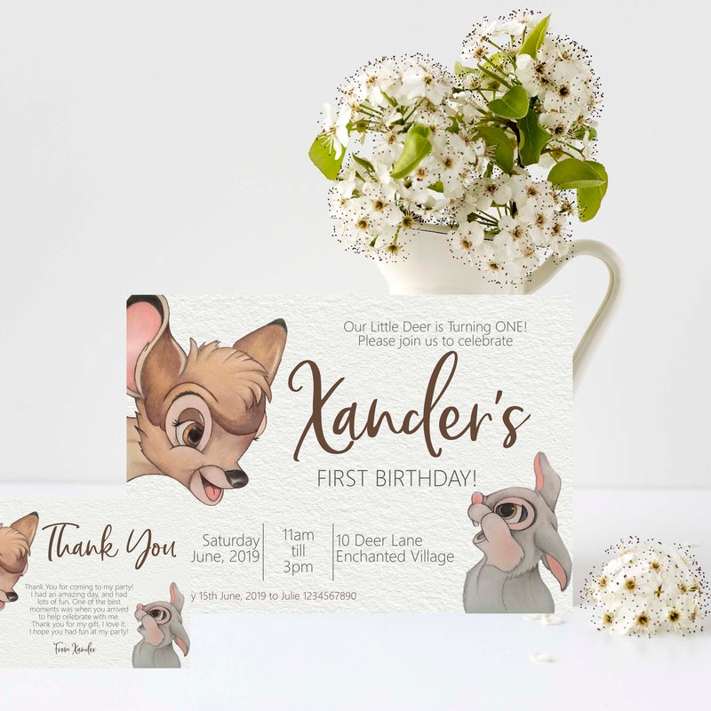 Bambi Invitation - Etsy