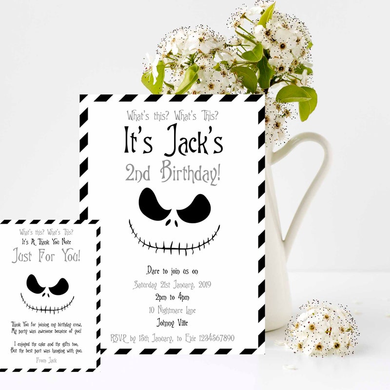 Jack Skellington Birthday Invitation - Etsy