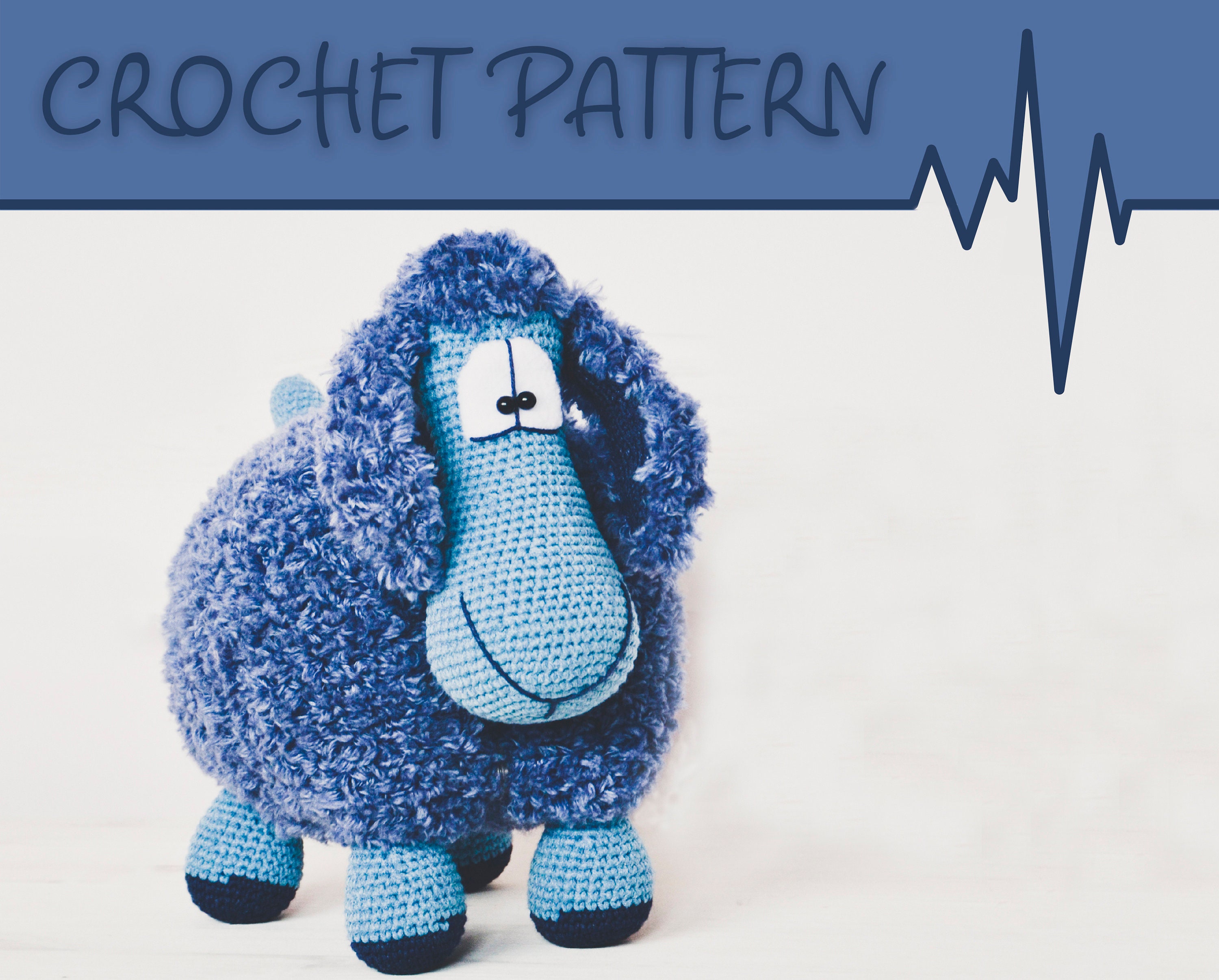 Crocheted sheep pillow pattern PDF Knit cushion lamb tutorial | Etsy