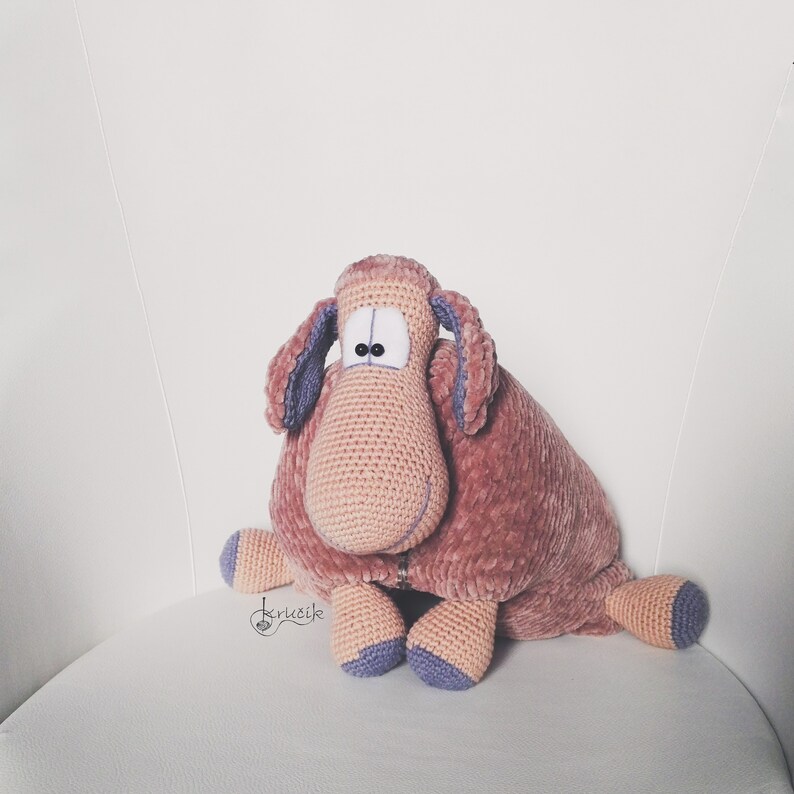 Crocheted sheep pillow pattern PDF Knit cushion lamb tutorial | Etsy