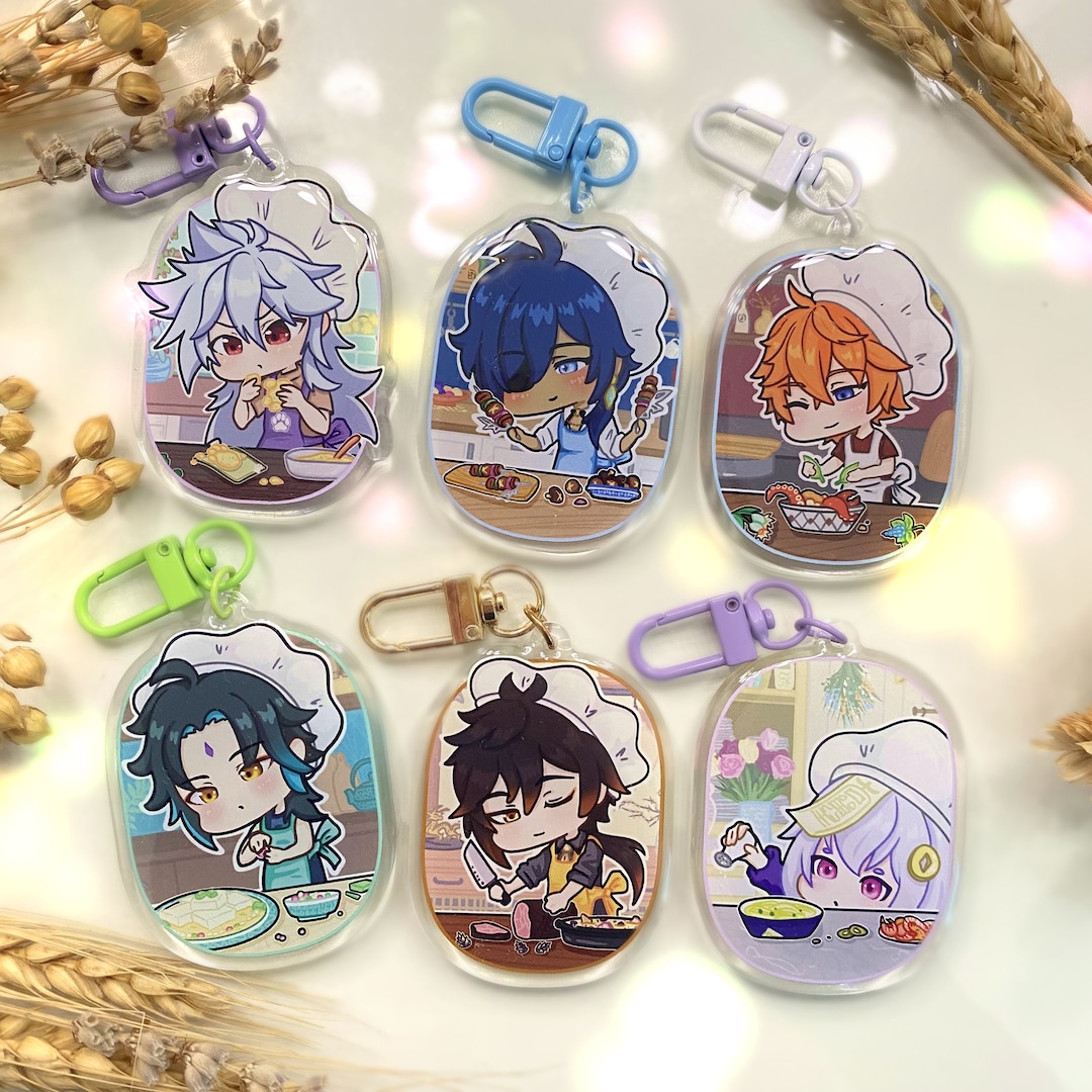 Genshin Inspired Keychain Key Chain Razor Zhongli - Etsy