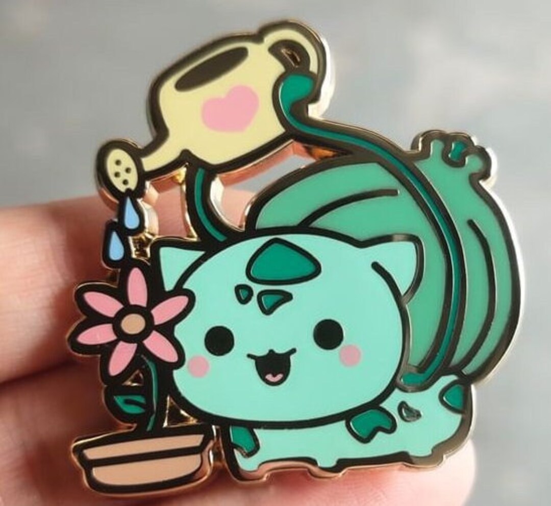 Inspired Hard Enamel Pin Kawaii and Cute Bisasam Bulbasaur - Etsy