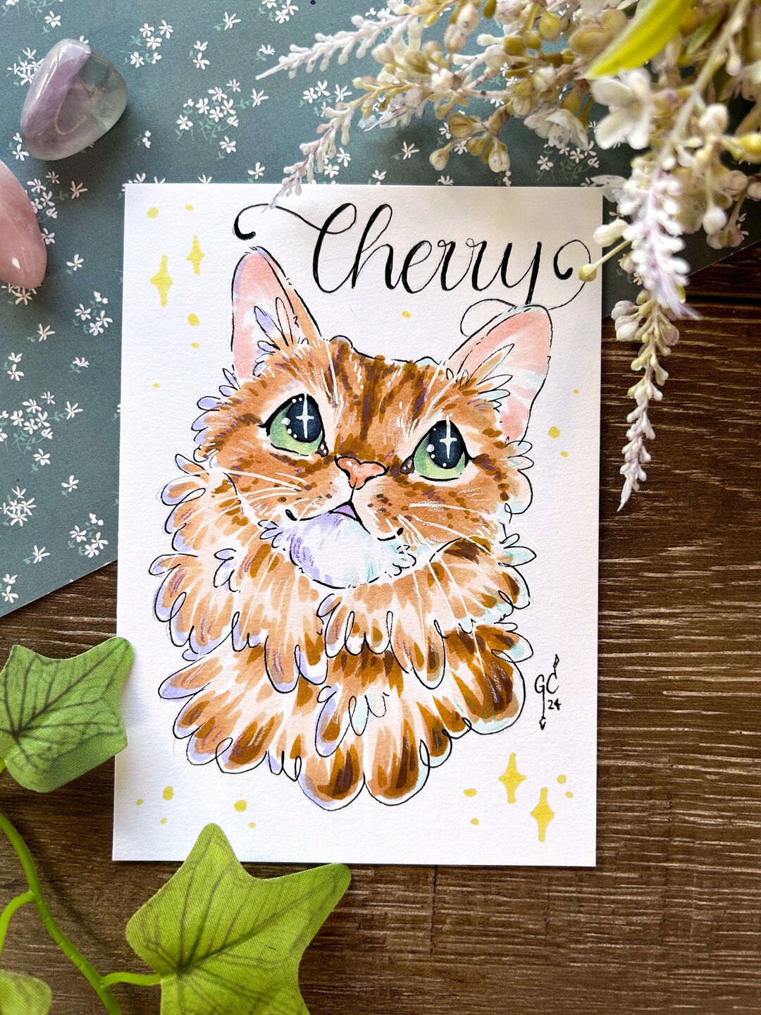 Custom Caricature Pet Portrait 4x6 - Your Pet in a Cute Disney-esque ...