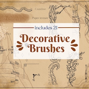 Procreate Fantasy Map Brushes: 130+ Hand-drawn Stamps (digital Download ...