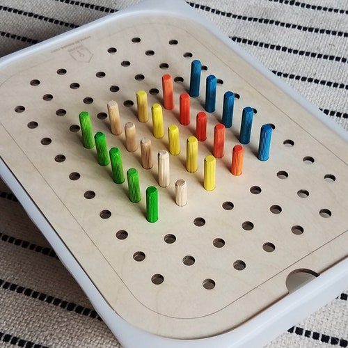 Color Sorting Lid For Ikea Trofast Bin Flisat Wooden Insert Etsy