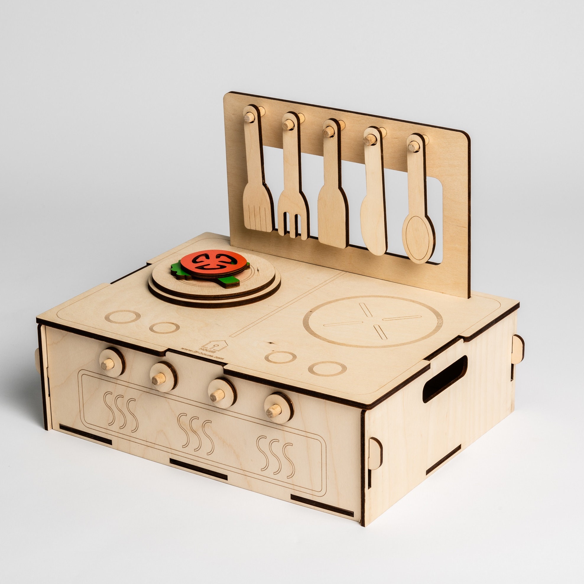 Lil HOUSE Play Kitchen Portable Kitchen Wooden Kitchen Play Food ...