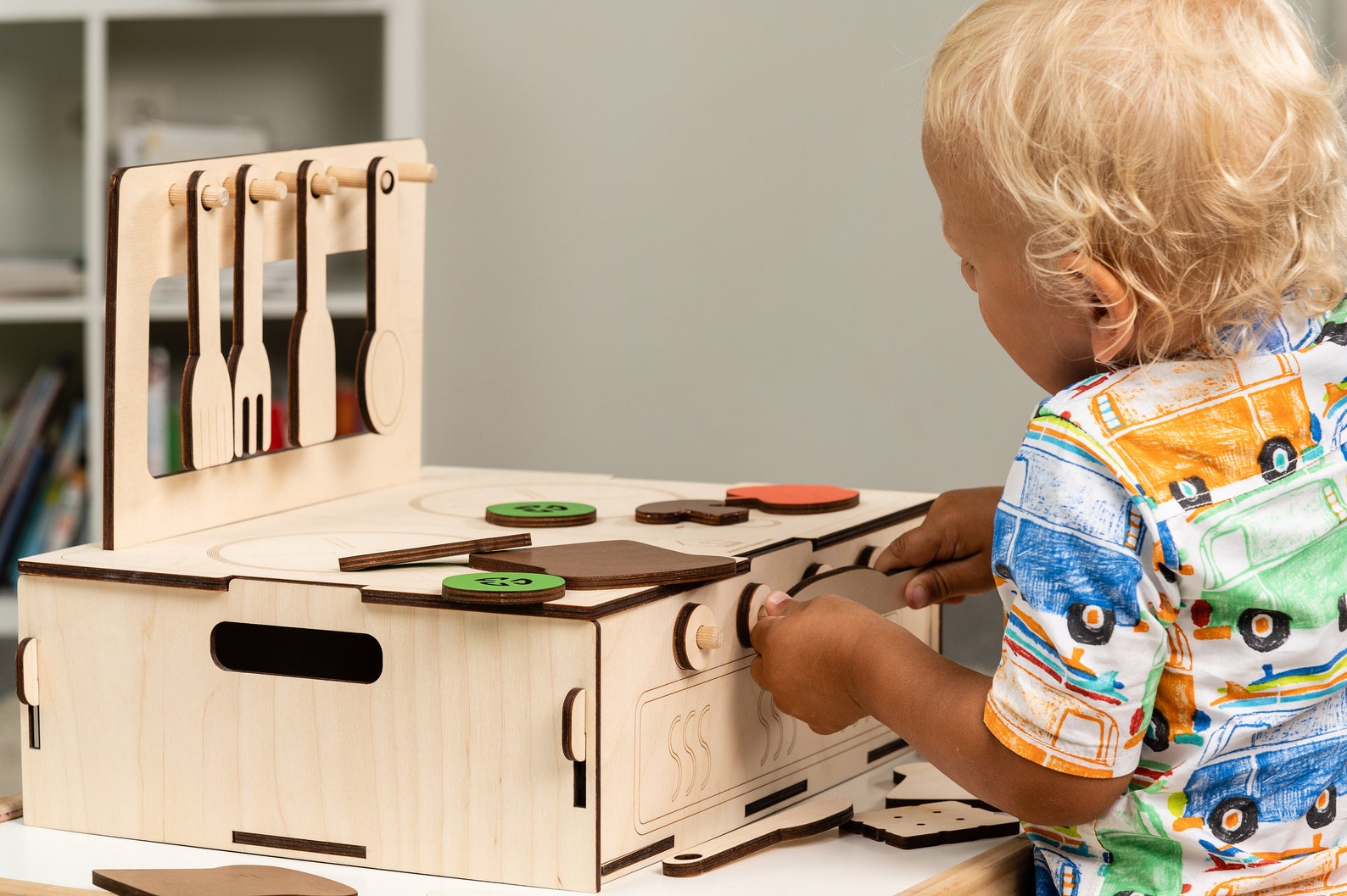 Lil HOUSE Play Kitchen; Portable Kitchen; Wooden Kitchen; Play Food ...