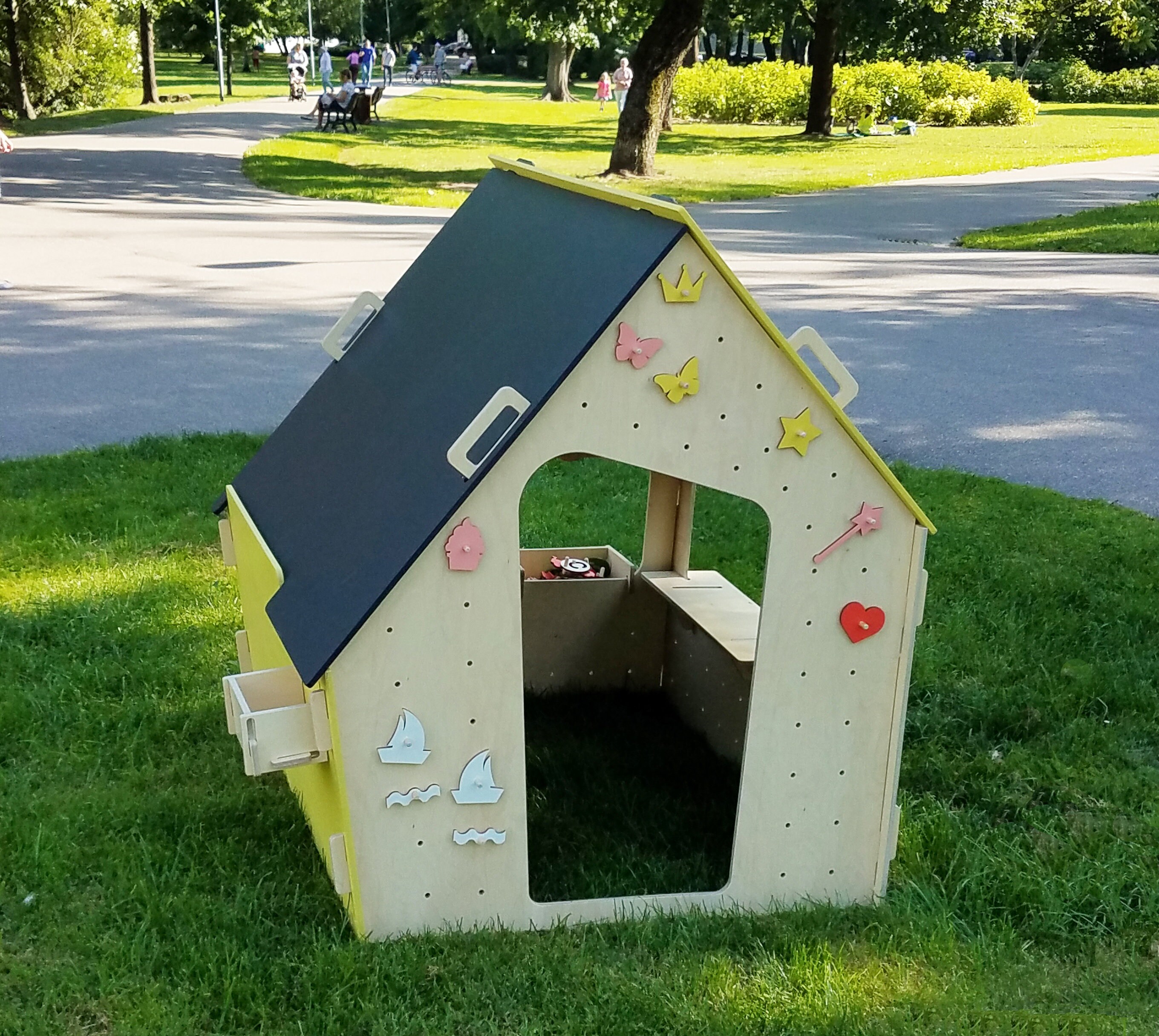 Lil HOUSE® Educational Montessori Wooden Playhouse, S Size; Play House ...