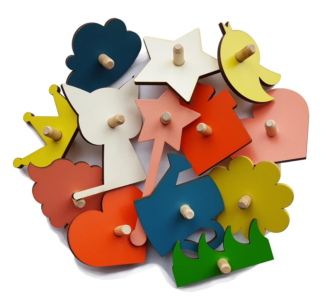 Lil HOUSE Playhouse Theme Shape Set; Montessori Wooden Playhouse ...