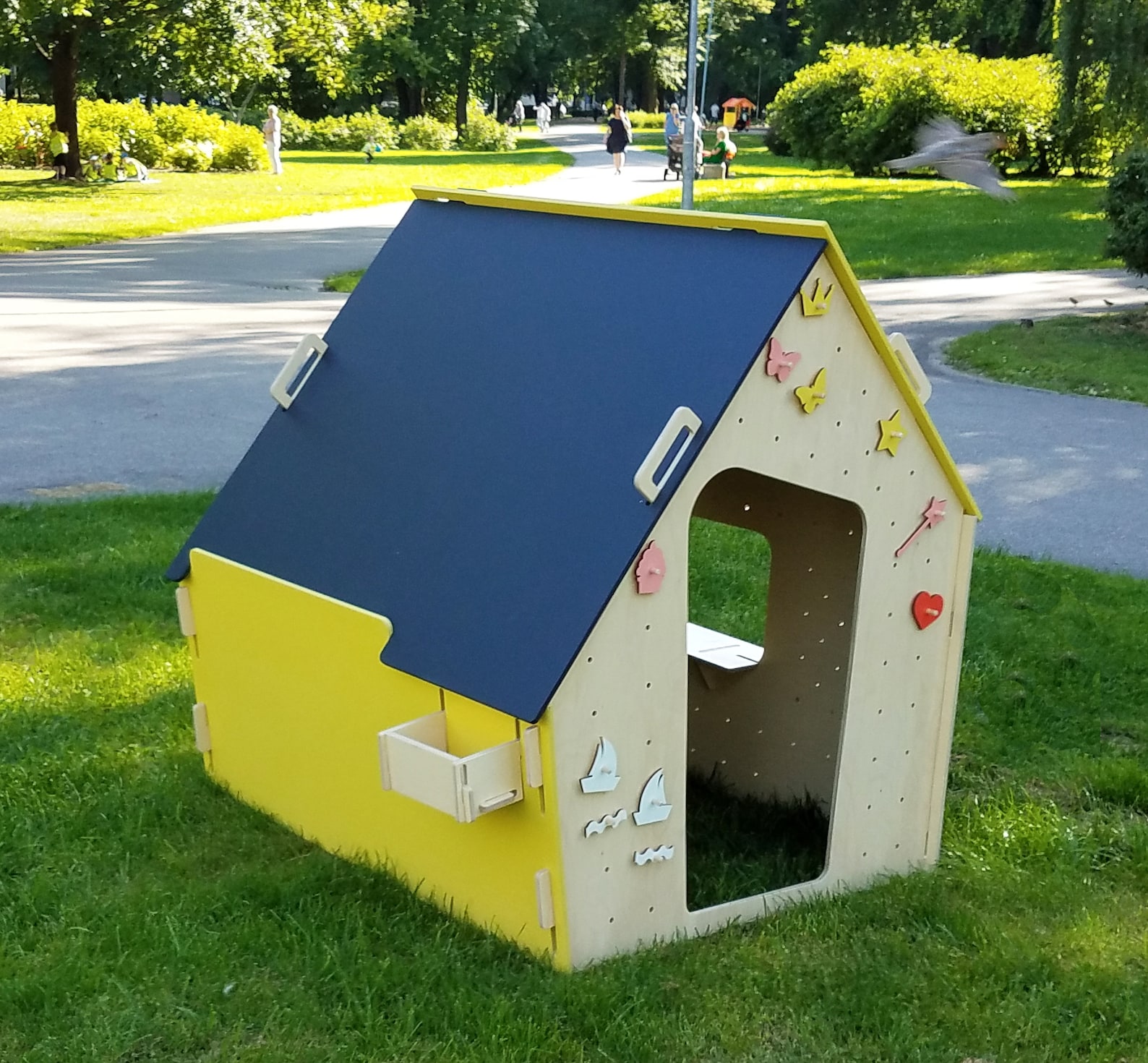Lil HOUSE® Educational Montessori Wooden Playhouse, S Size; Play House ...