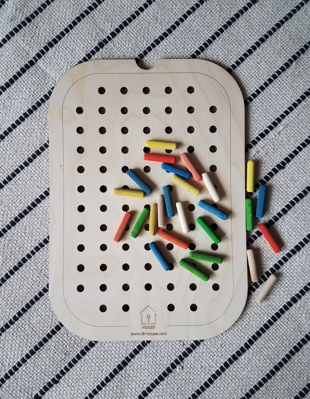 Lil HOUSE® Pegboard Insert for Trofast Bin IKEA Flisat Table, Flisat ...